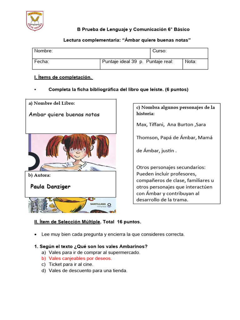 Ambar Quiere Buenas Notas Resuelta | PDF