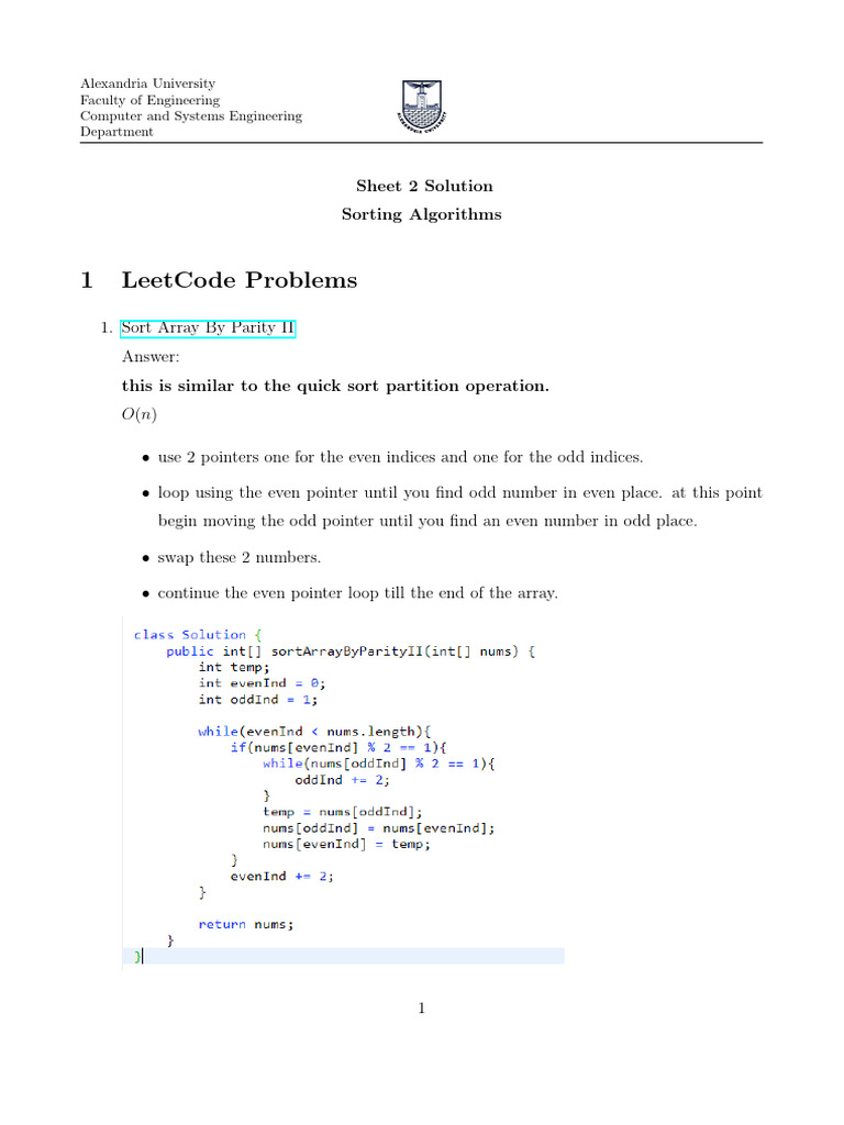 Sheet 2 Solutions | Download Free PDF | Algorithms And Data Structures | Algorithms