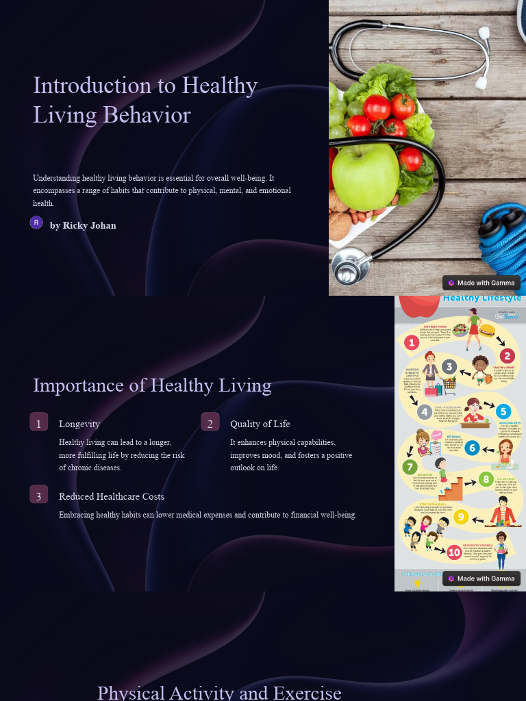 Introduction To Healthy Living Behavior | PDF | Sleep | Mental Health