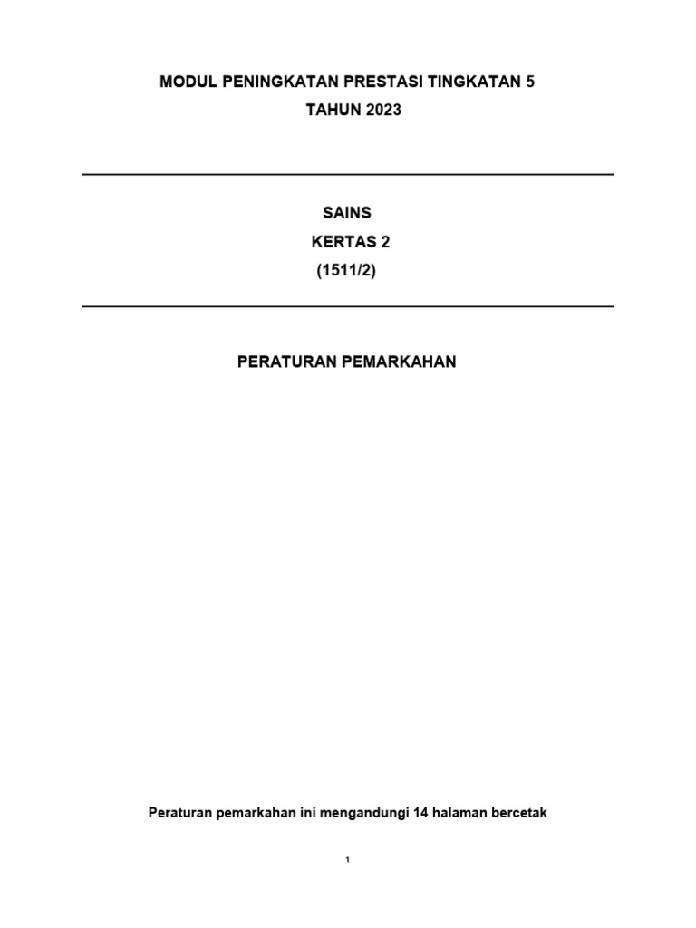 Penyelarasan PP K2 T5 Trial Kedah 2023 | PDF