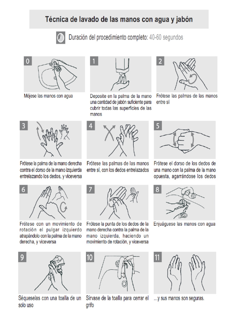Tecnica de Lavado de Manos | PDF