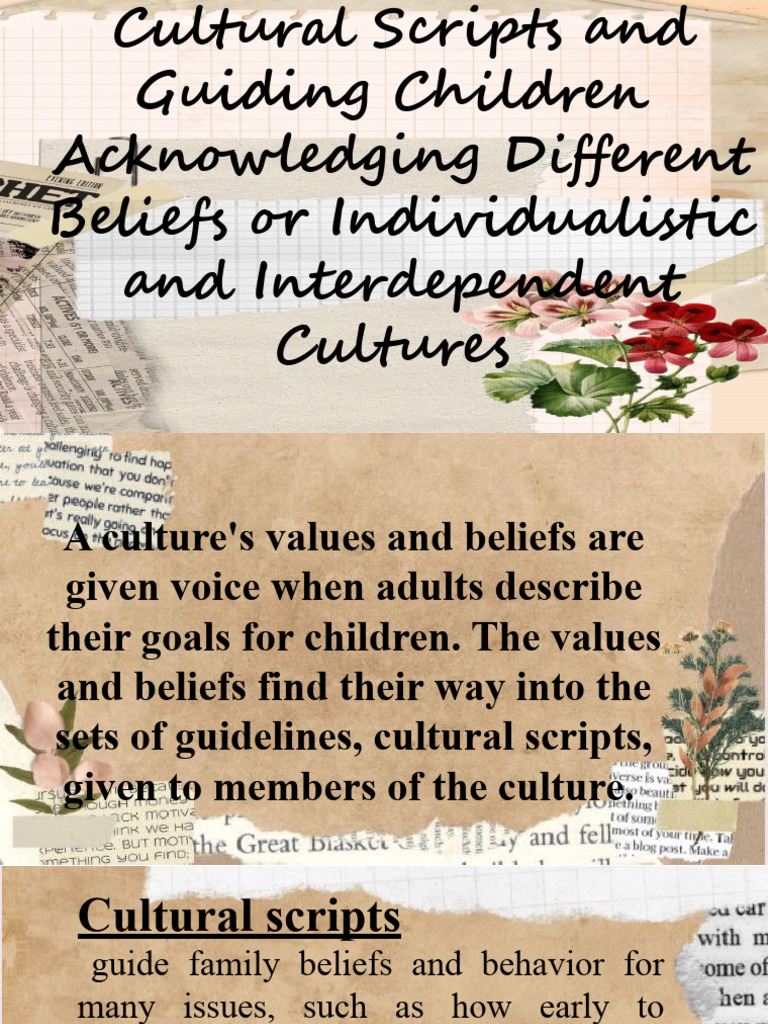 Cultural Scripts | PDF | Disciplines | Early Childhood Education