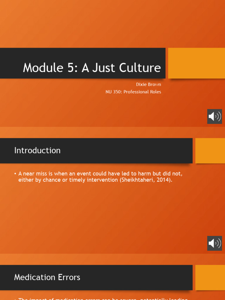 Module 5 - A Just Culture | PDF | Medical Error | Patient Safety