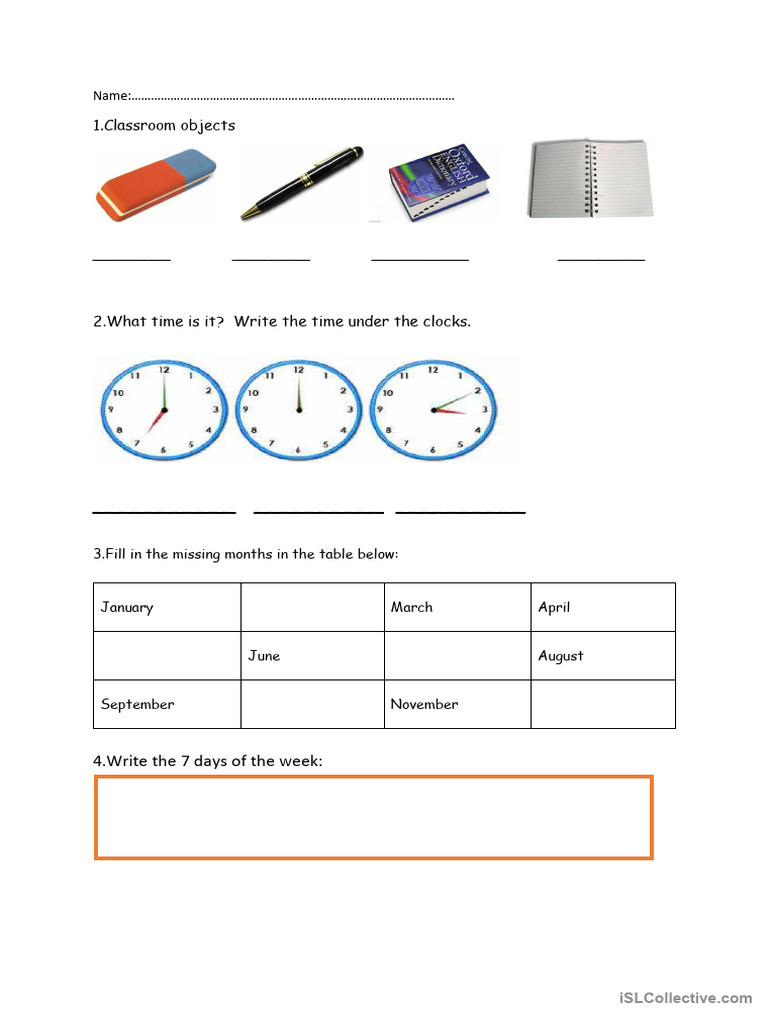 Test For Beginners - Elementary Students | PDF | Language Arts & Discipline