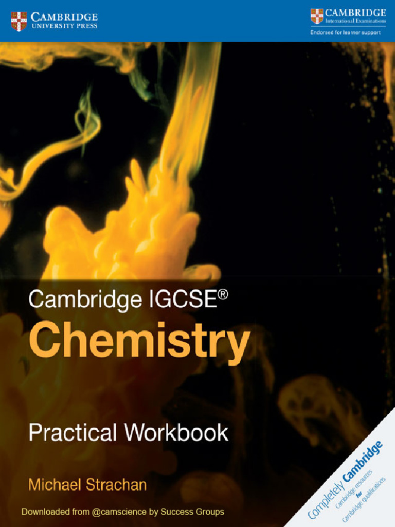 Cambridge Igcse Chemistry Practical Workbook Pdf Chemical Reactions