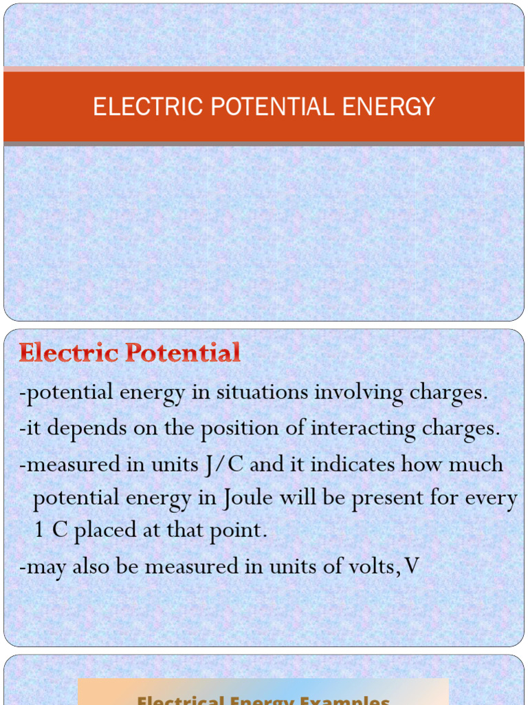 2 Electric Potential | PDF | Electricity | Potential Energy