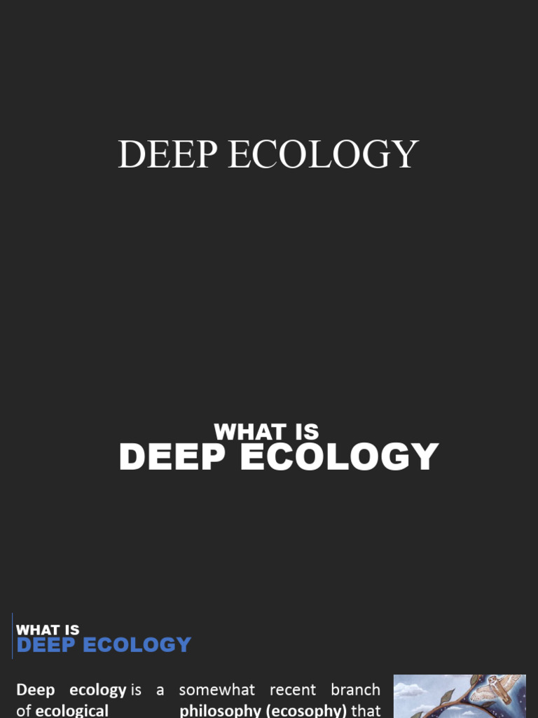 Deep Ecology | PDF | Natural Environment | Environmental Social Science
