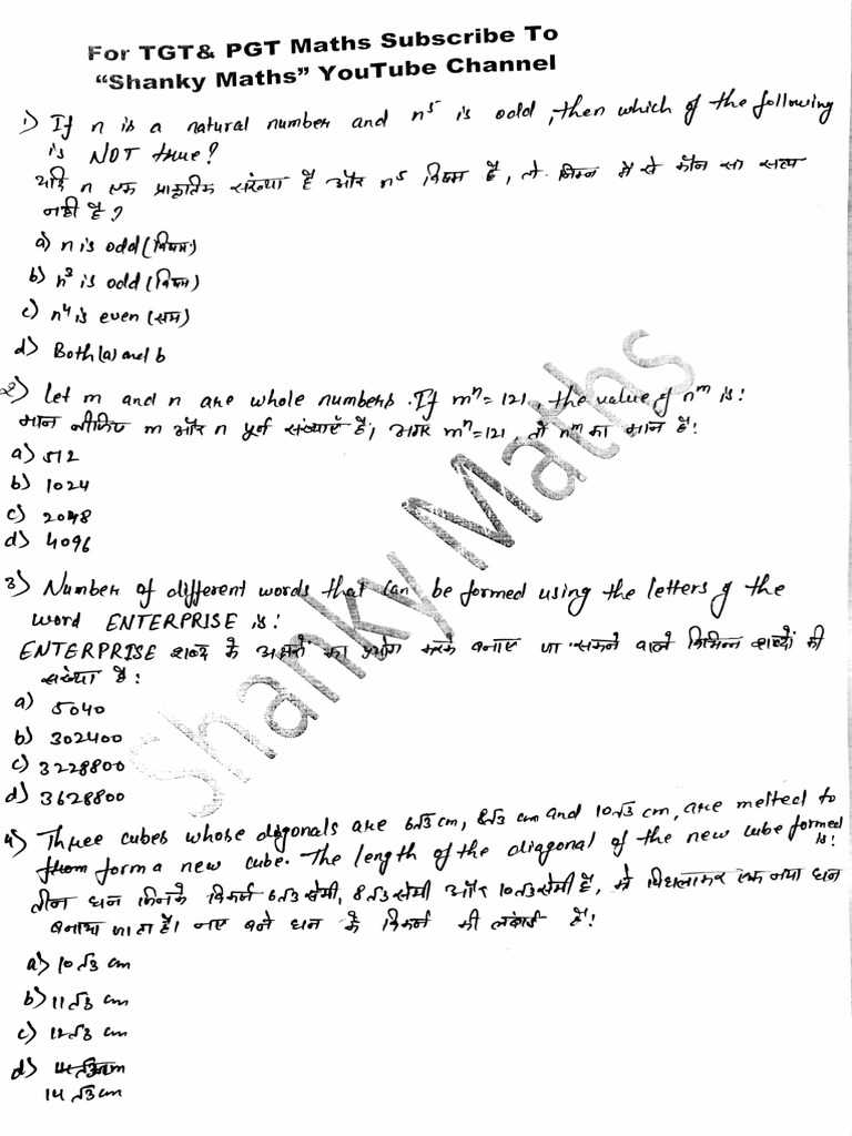 Chandigarh TGT Paper Solution | PDF