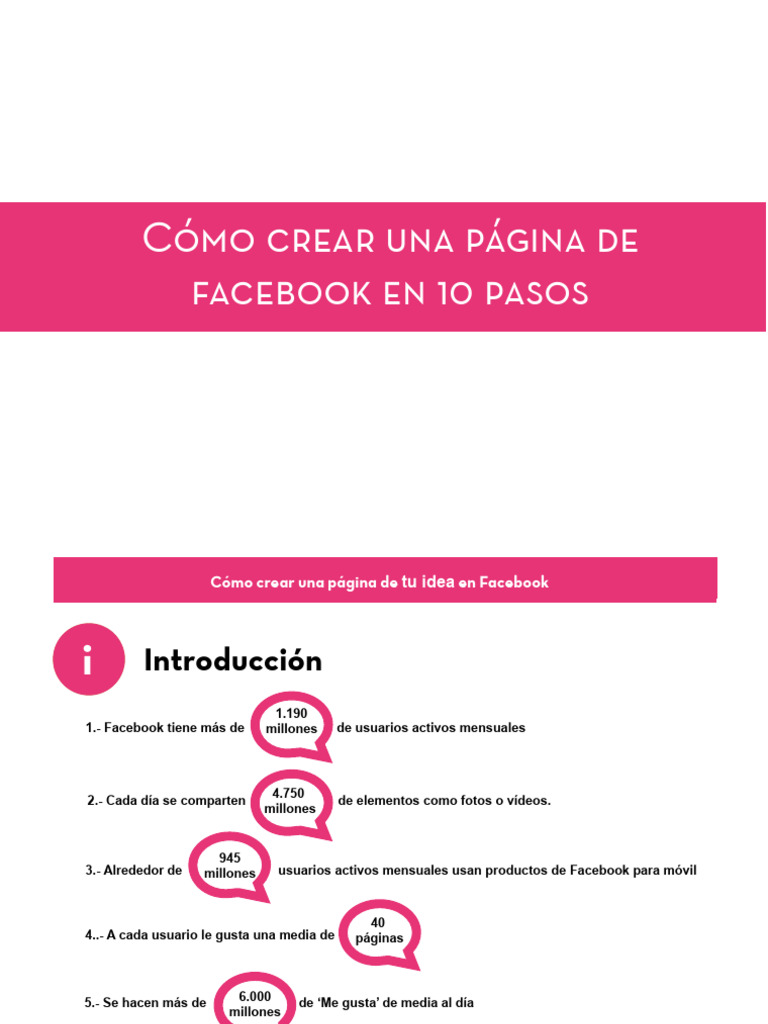 Cómo Crear Una Pagina de Facebook | PDF | Facebook | Business