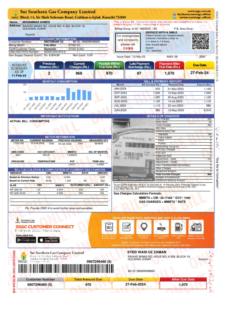 Gas_bill_ | PDF | Money | Economies
