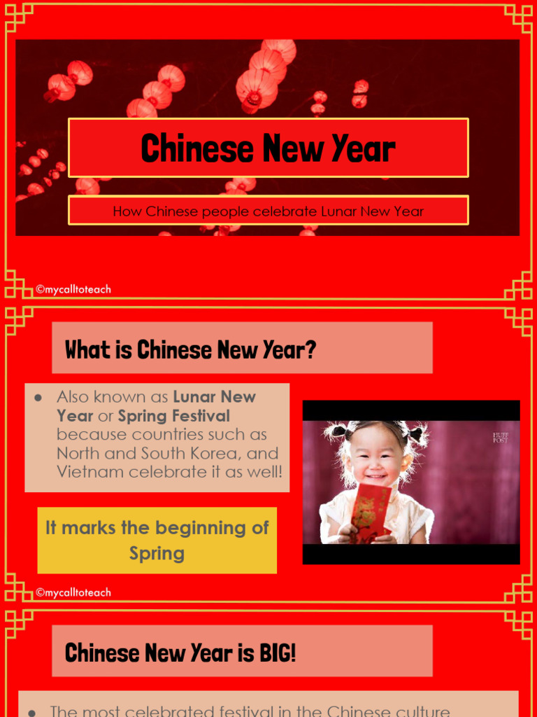 How Chinese Celebrate Lunar New Year - Mycalltoteach | PDF | China ...