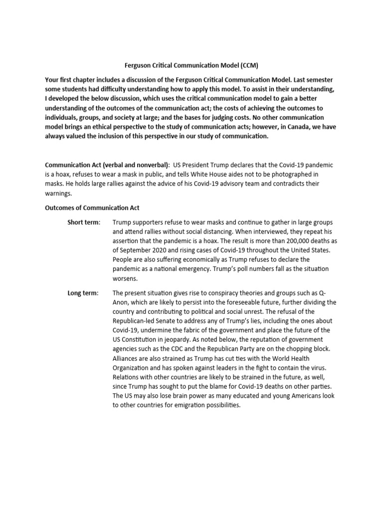 Example to Explain CCM Model | PDF | Donald Trump | American Government