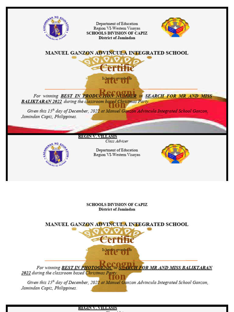 CERTIFICATES FOR MR AND MISS | PDF | Philippines