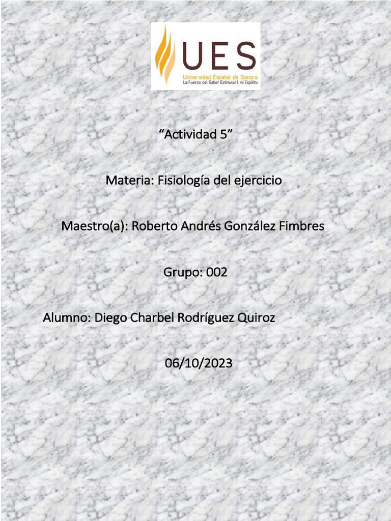 Act5 - Fisiologia - 3 - Diego Charbel Rodríguez Quiroz | PDF