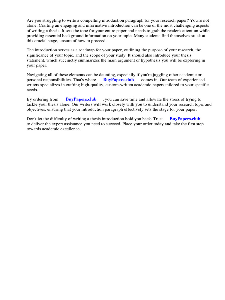 Writing An Introduction Paragraph For A Research Paper | PDF | Essays ...