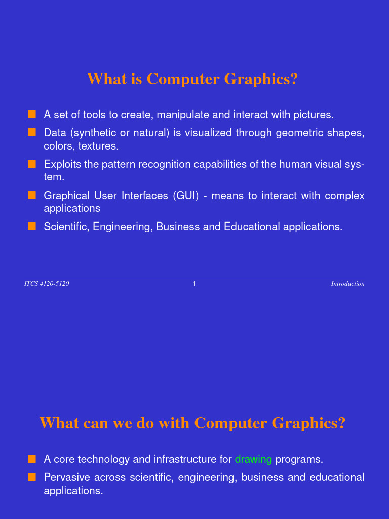 Computer Graphics Intro | PDF | Computer Graphics | Pixel