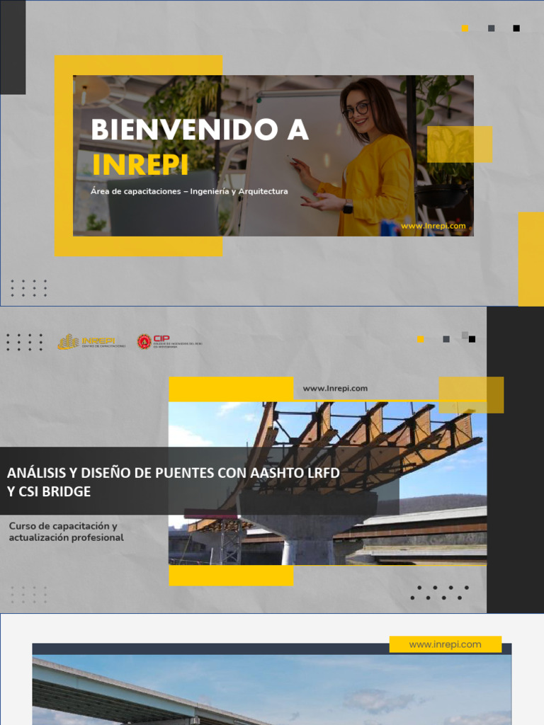 Sesión 1 Diseño De Puentes Con Aashto Lrfd Y Csibridge Inrepi