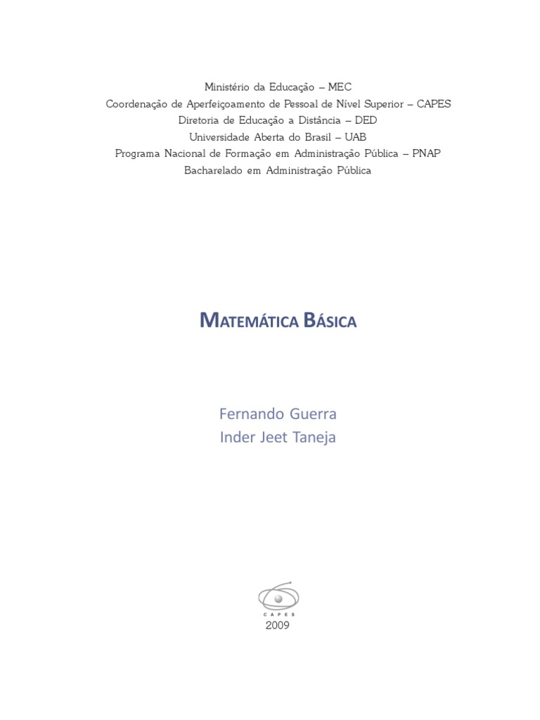 Matematica Basica | PDF | Fração (Matemática) | Conjunto (Matemática)