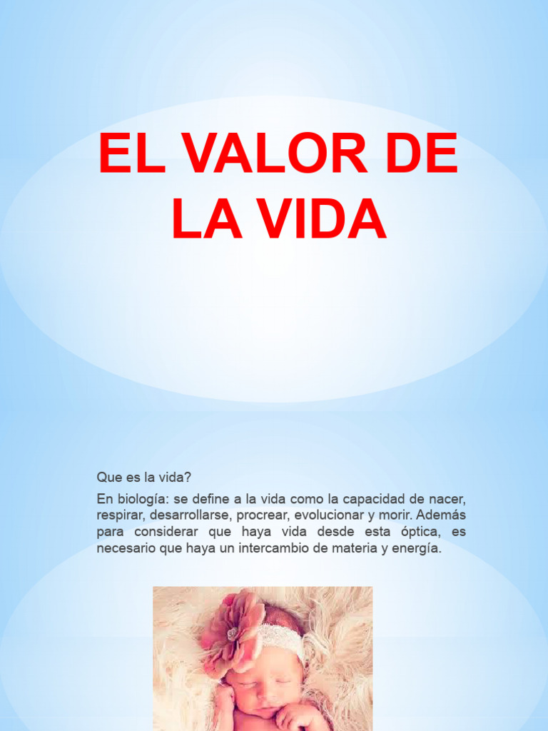 El Valor y Significado de la Vida | PDF