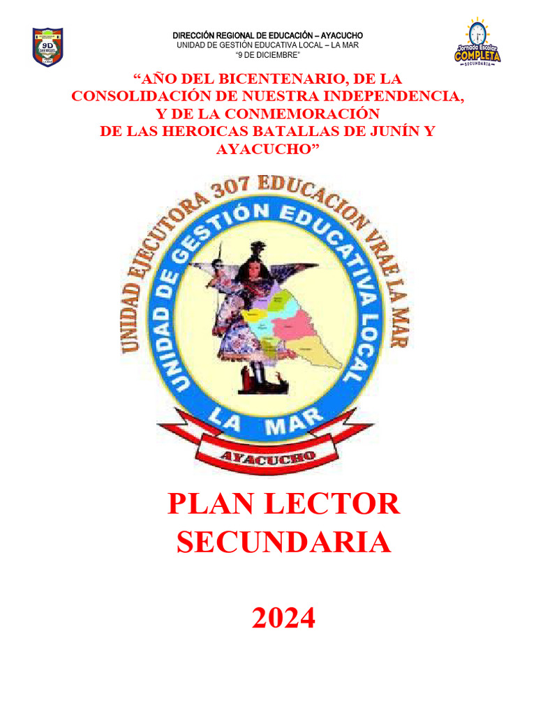 Plan Lector 2024 | PDF | Comprensión lectora | Educación primaria
