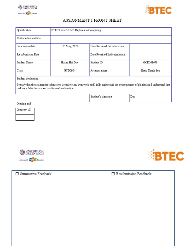 24-Assignment Frontsheet | PDF | Class (Computer Programming ... 24-Assignment Frontsheet | PDF | Class (Computer Programming ...