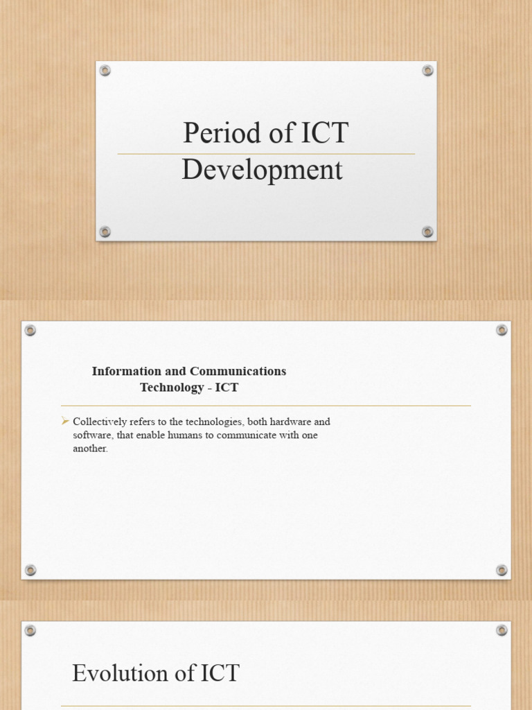 Period of ICT Development | PDF | Integrated Circuit | Information ...