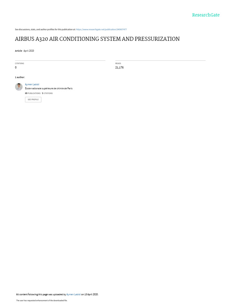 Airbus A320 Air Conditioning Guide | PDF | Aviation | Aircraft