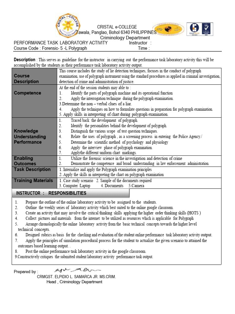 Polygraph On Line Lab Activity 1 | PDF | Polygraph | Lie