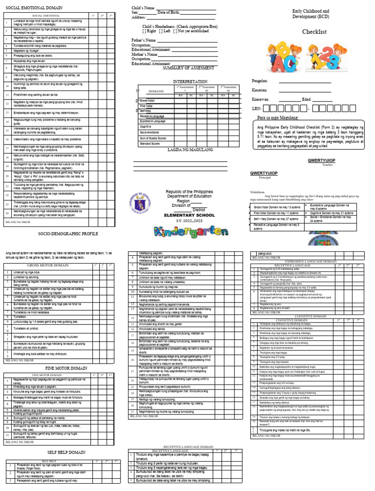 ECD PRE MID POST F 2 | PDF
