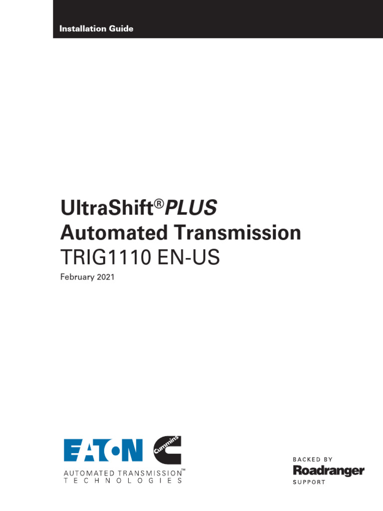 Ultrashift Plus Installation Guide TRIG1110 en Us | PDF | Clutch ...