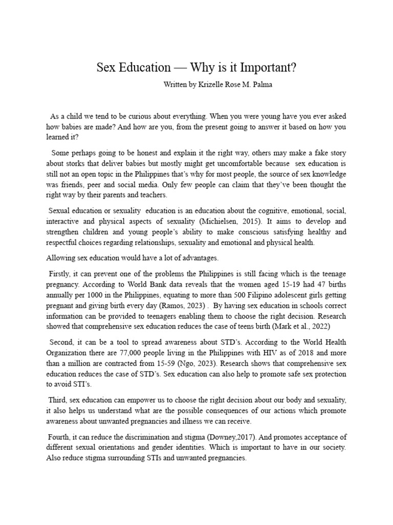 Why Sex Is Important Download Free Pdf Sex Education Sexually