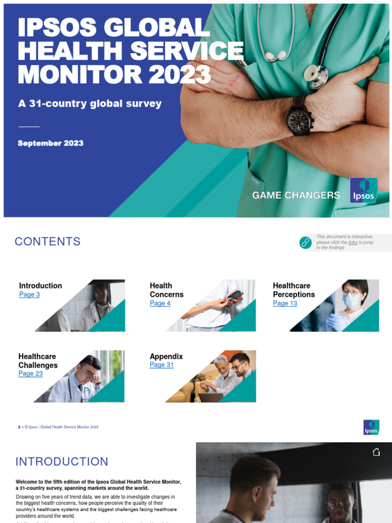 Ipsos Global Health Service Monitor 2023 WEB | PDF | Health Care | Mental Health