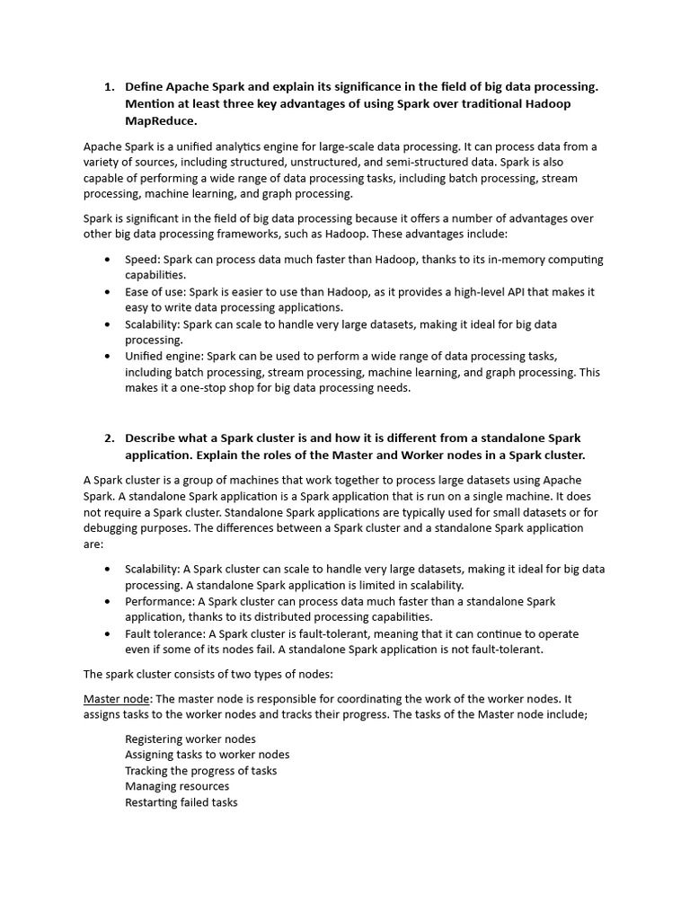 Big Data Assignment Pdf Apache Spark Apache Hadoop