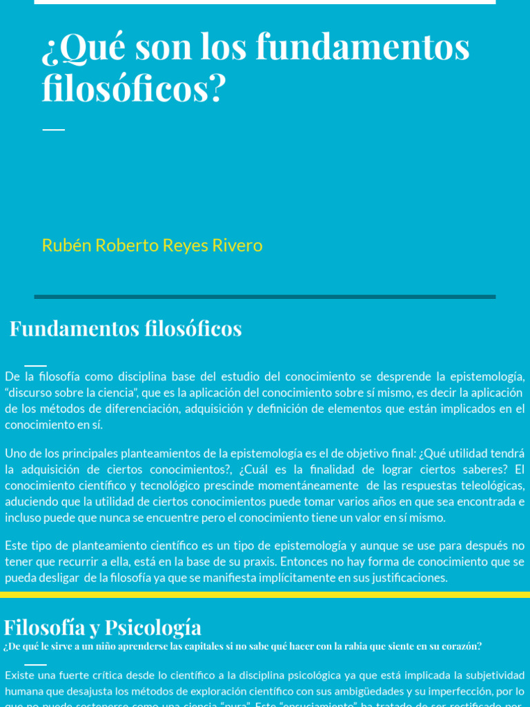 ReyesRiveroRubenRoberto - Que Son Los Fundamentos Filosoficos | PDF ...