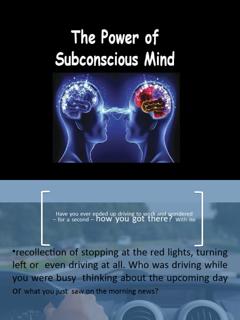 Power of Subconscious Mind | PDF | Mind | Thought