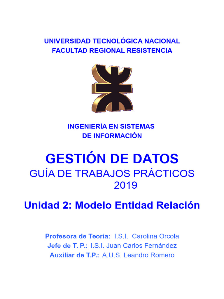Guia de TP 2019 - Unidad 2 | PDF | Bases de datos