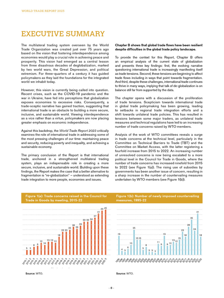 World Trade Report 2023 Summary | PDF | World Trade Organization | Trade