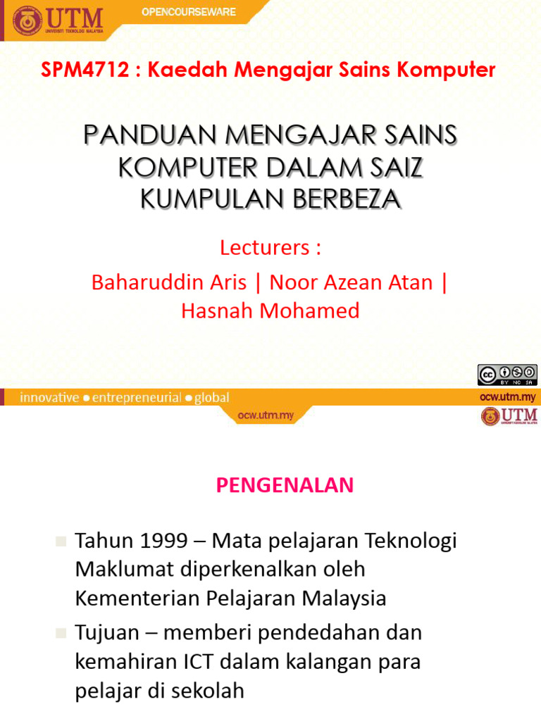 Panduan Mengajar Sains Komputer | PDF