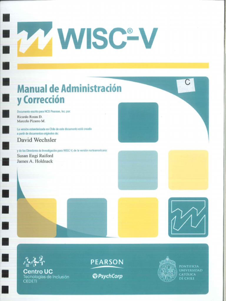 WISC-V C Manual de Administración y Corrección | PDF