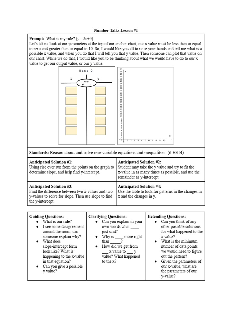 Number Talks 1 | PDF | Ratio | Equations