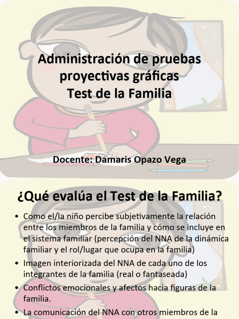 Administración Del Test de La Familia | PDF | Lápiz | Dibujo