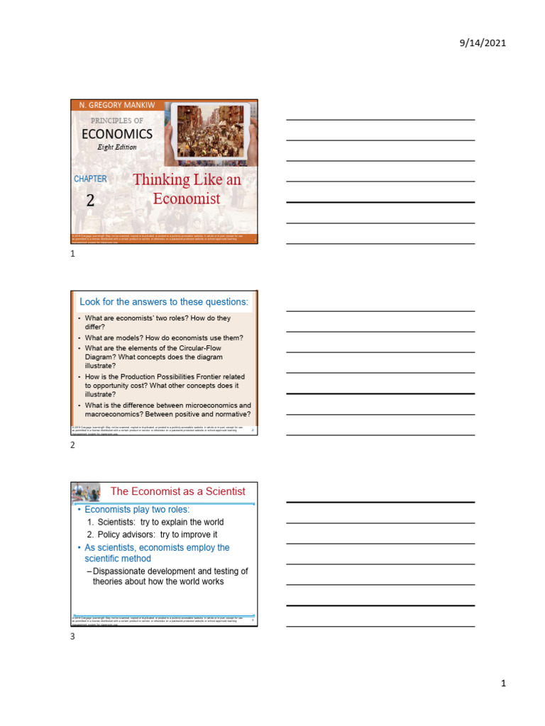Premium CH 2 Thinking Like An Economist | PDF | Economics | Economies