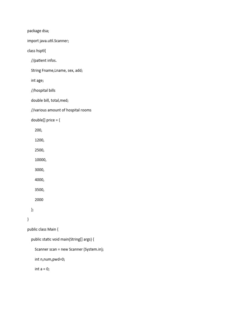 HOSPITAL | PDF | Computer Programming | Computing HOSPITAL | PDF | Computer Programming | Computing
