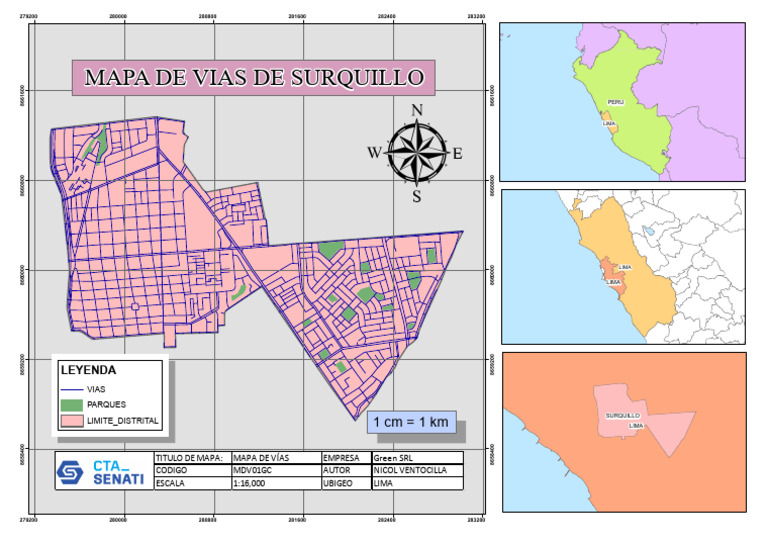 Mapa de Vias Surquillo | PDF