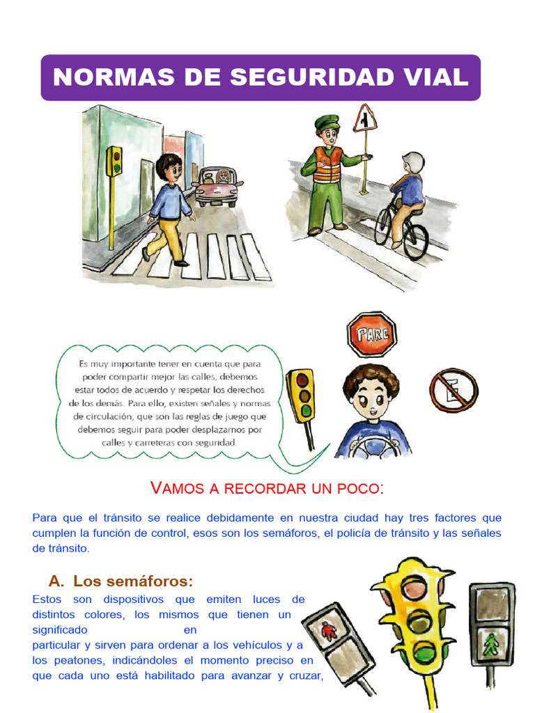 Seguridad Vial | Descargar gratis PDF | Tráfico | Semáforo