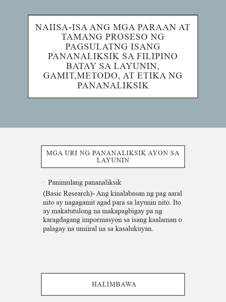 Naiisa-Isa Ang Mga Paraan at Tamang Proseso NG Pagsulatng Isang ...