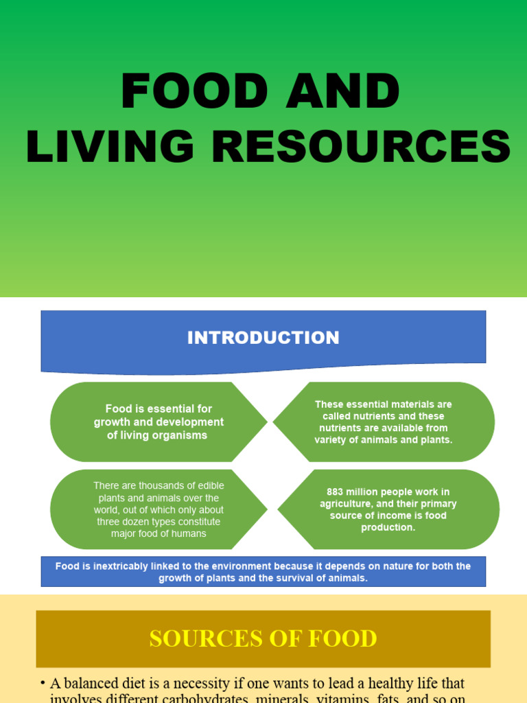 Food-and-Living-Resources | PDF | Foods | Malnutrition