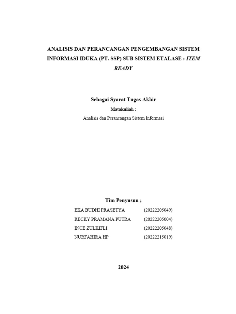 Laporan Akhir Apsi | PDF