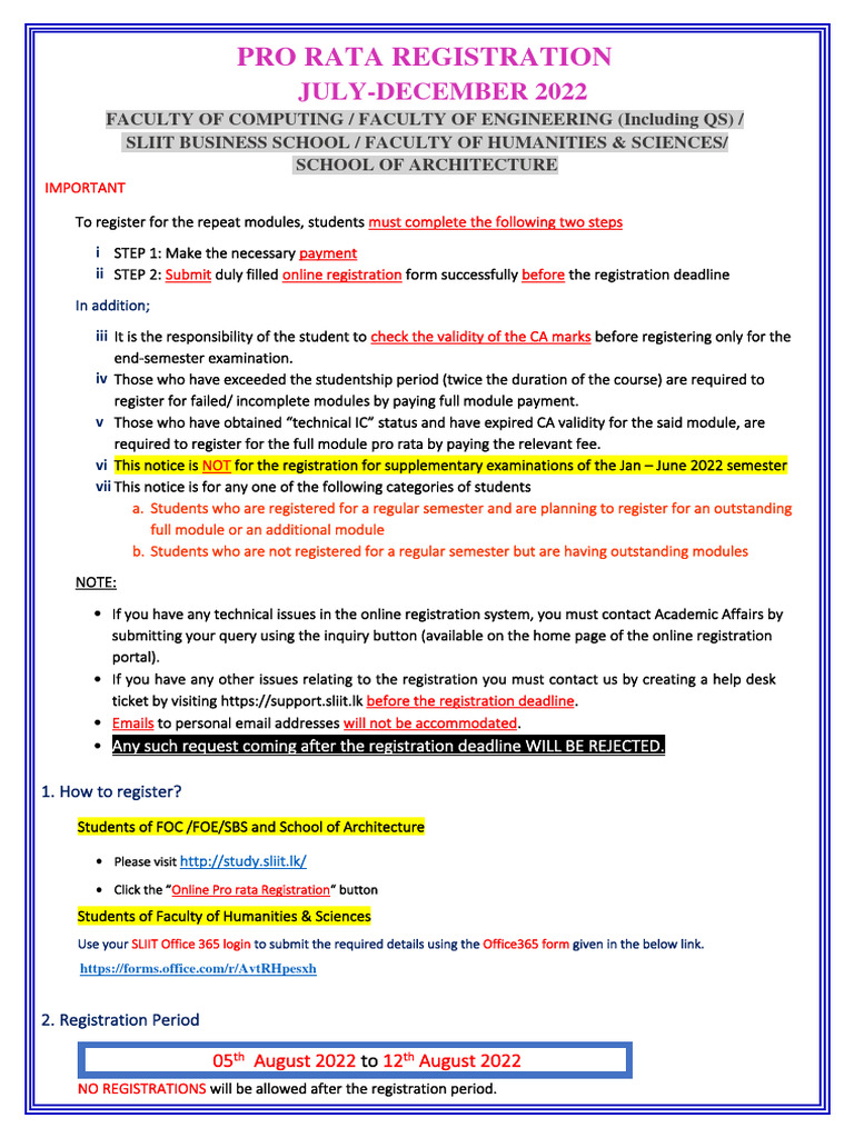 Pro Rata Registration Guidelines 2022 | PDF | Banks | Debit Card