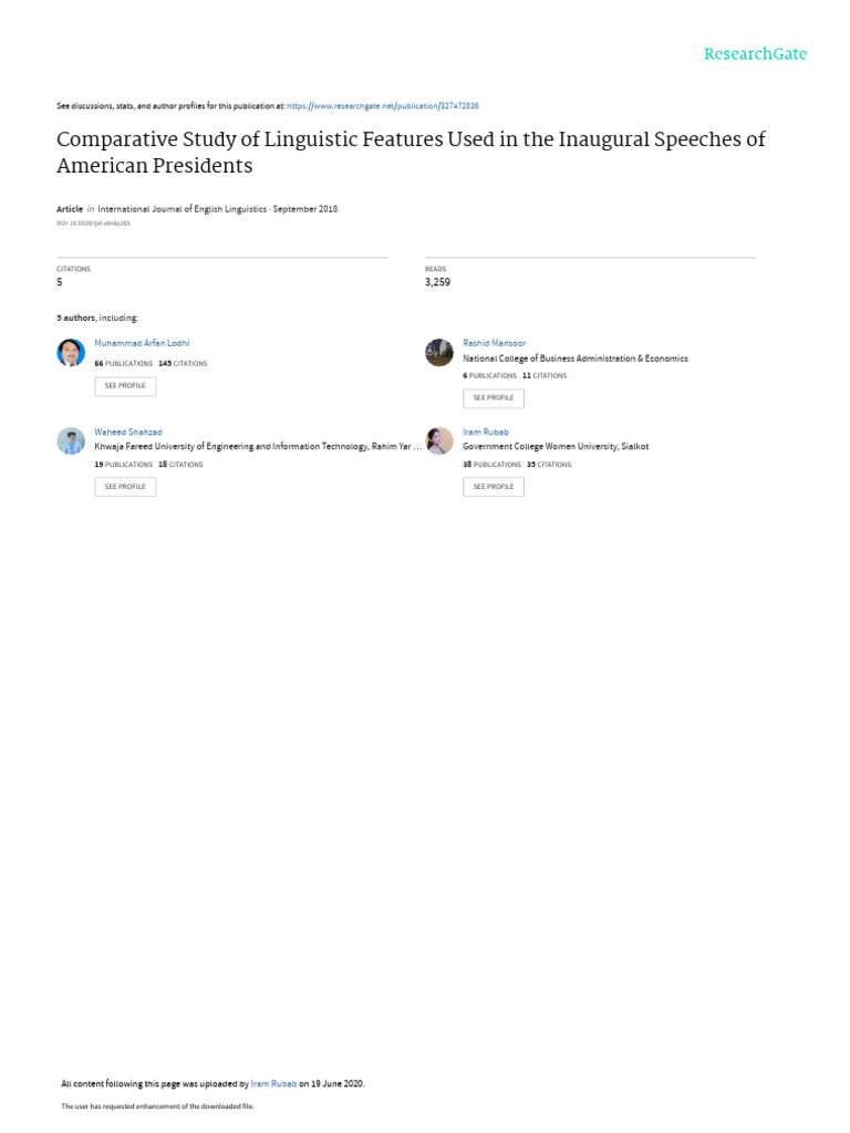 Inaugural Speeches of American Presidents | PDF | Public Speaking ...